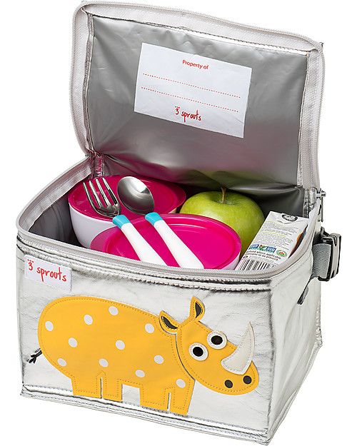 3 Sprouts Insulated Lunch Box - Rhino unisex