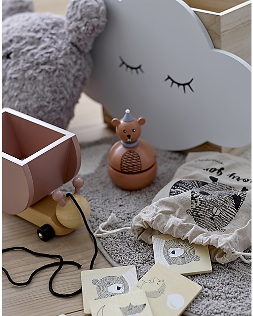 Bloomingville Toy Box Cloud Paulownia Wood unisex bambini