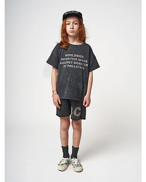 Bobo Choses BC Shorts - Black and White - 100% Cotton unisex (bambini)