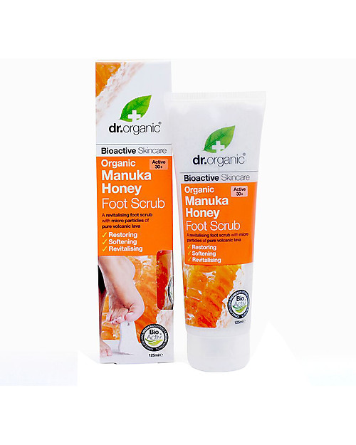 Dr.Organic Manuka Honey Foot scrub, 125 ml - Buff away Callouses and ...