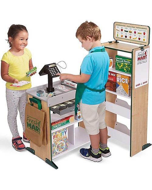 Melissa Doug Fresh Mart Grocery Store Companion Set 70 pieces unisex bambini