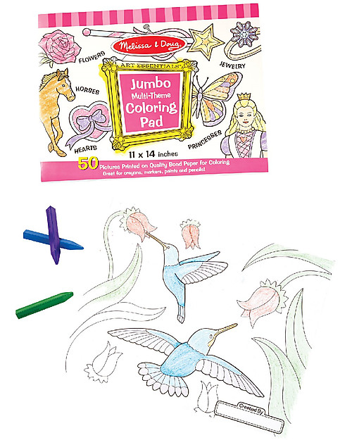 Melissa & Doug Jumbo Colouring Pad - Pink - 50 large pages! unisex ...