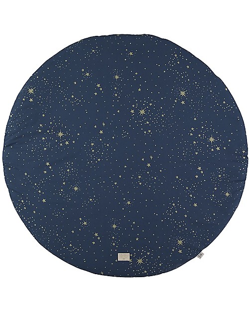 Nobodinoz FullMoon Small Round Playmat, Gold Stella/Night Blue - 105 cm ...