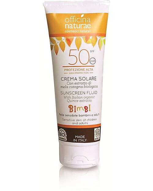 Officina Naturae Sunscreen Fluid for Children and Aduls SPF 50, High Protection - 100 ml unisex ...