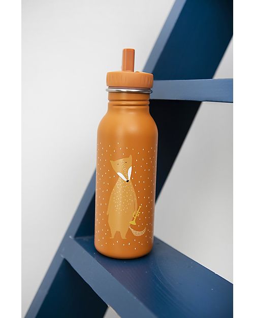 Trixie Bottle in Stainless Steel - 500 ml - Mr Fox - Orange unisex ...