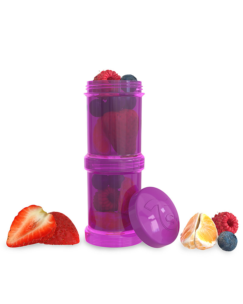 Twistshake Set of 2 Containers Purple Bestie for Baby Formula or Snacks ...